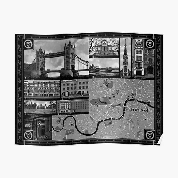 "London Map 2 - Shadowhunters" Poster by matymccall | Redbubble