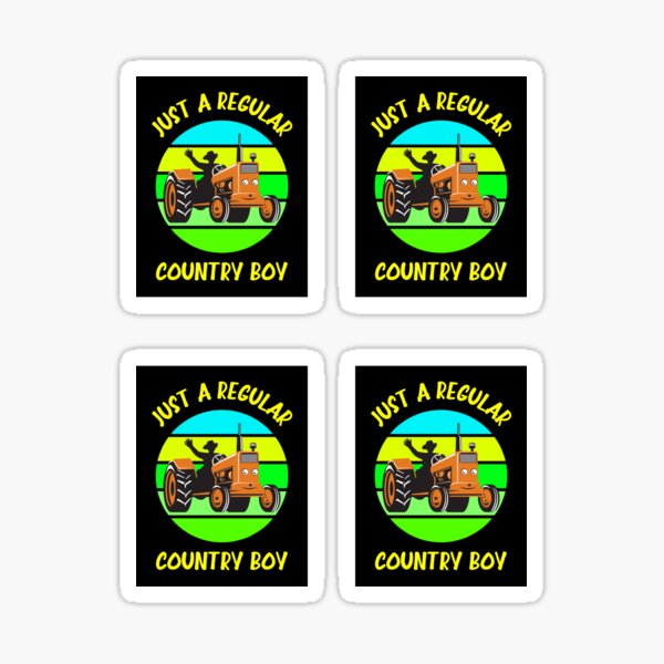 "Just A Regular Country Boy" Sticker for Sale by Einstein12345 | Redbubble