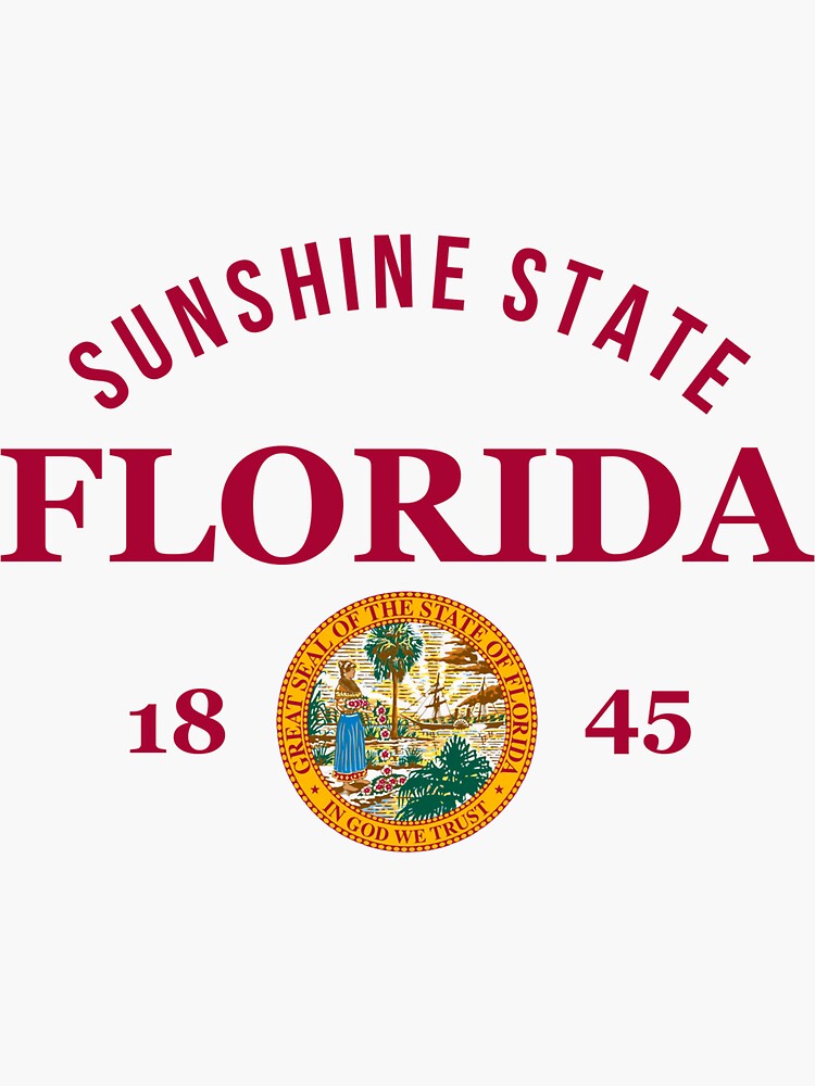 "Florida Pride Flag Native Home Floridian Sunshine State " Sticker for ...