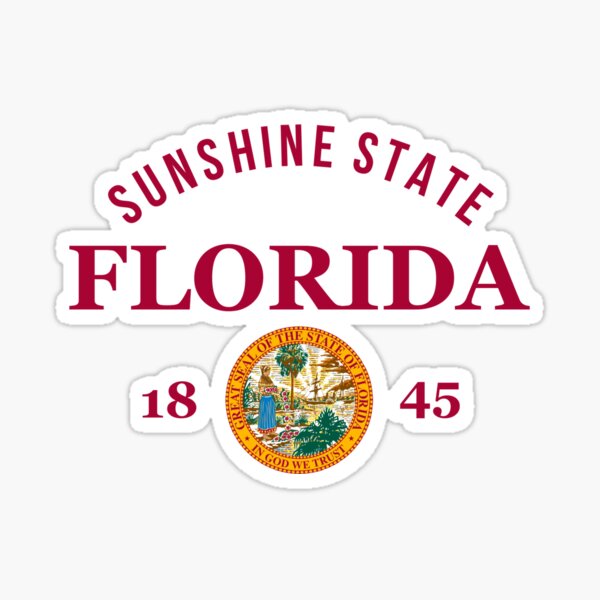 "Florida Pride Flag Native Home Floridian Sunshine State " Sticker for ...