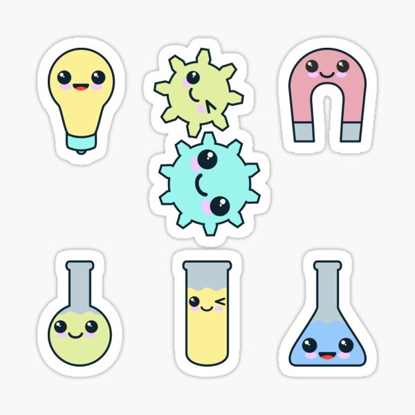 "Kawaii science pack" Sticker for Sale by spacefem | Redbubble