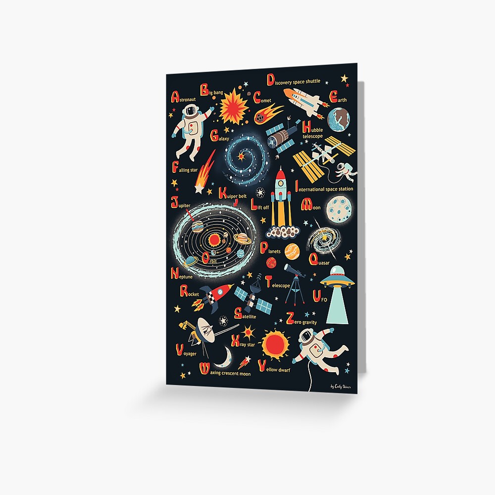 "Retro Space Alphabet" Poster for Sale by Emily Skinner | Redbubble