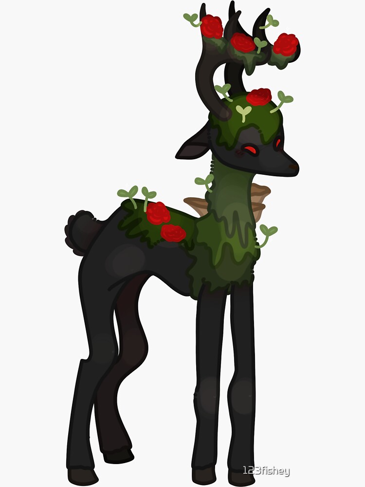 "dark dear" Sticker for Sale by 123fishey | Redbubble