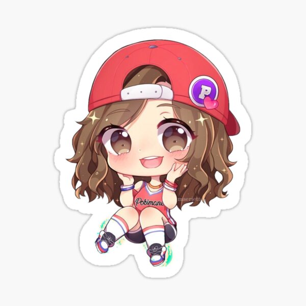 "pokimane" Sticker for Sale by mimo-mhd | Redbubble
