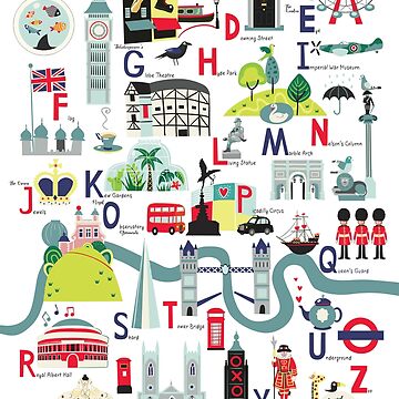 "London Alphabet " Kids T-Shirt for Sale by Emily Skinner | Redbubble
