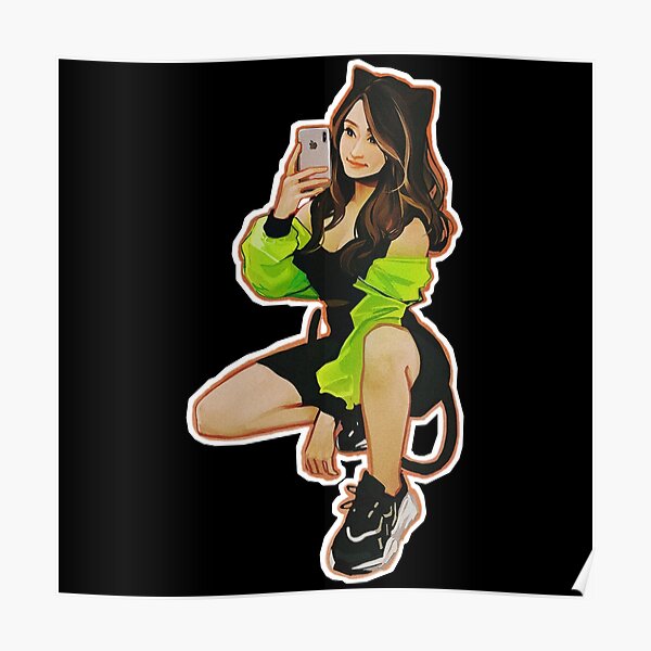 "pokimane shirts" Poster for Sale by mimo-mhd | Redbubble