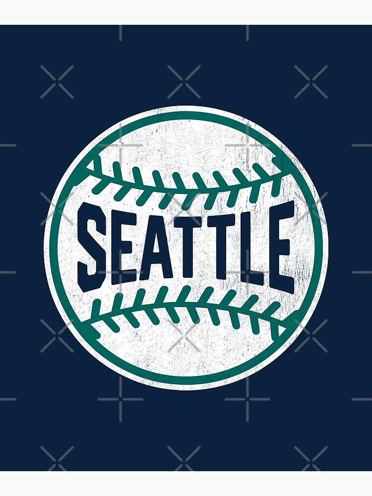 "Vintage Seattle Baseball Stitches" Poster for Sale by toutwearapparel ...