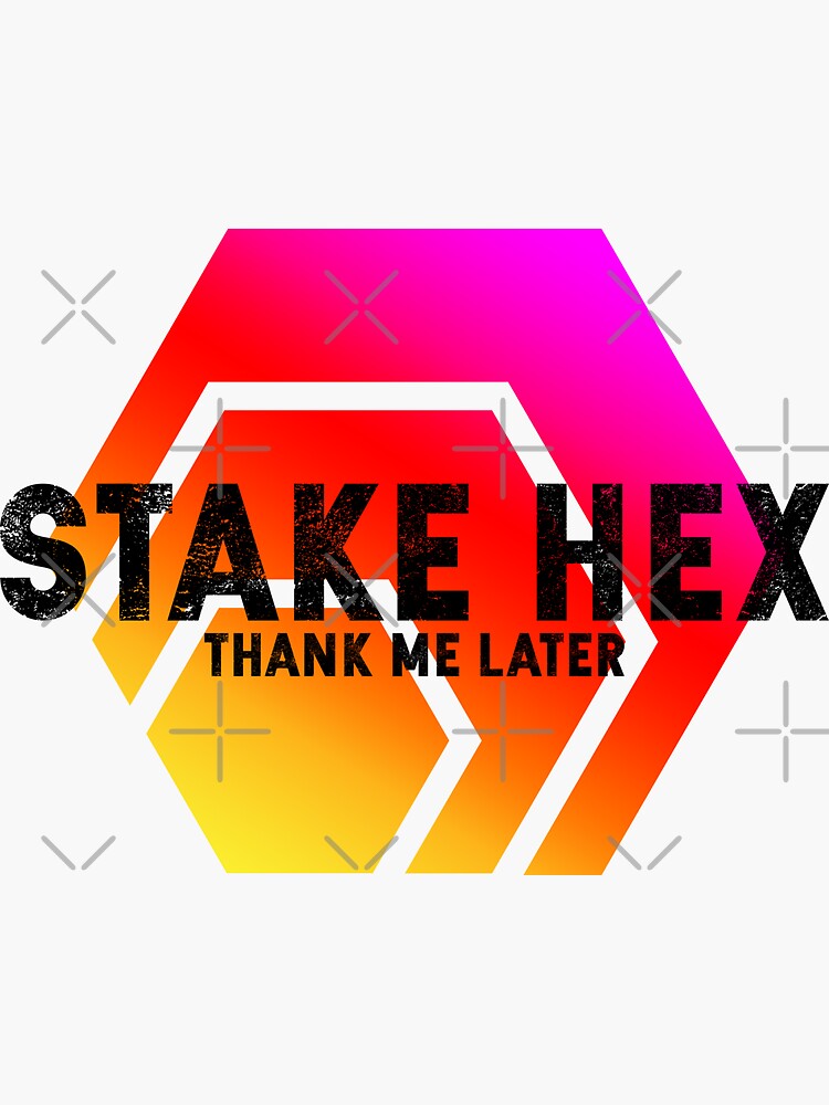 Pegatina «Stake HEX Crypto Hexagon Logo, un criptográfico genial para ...