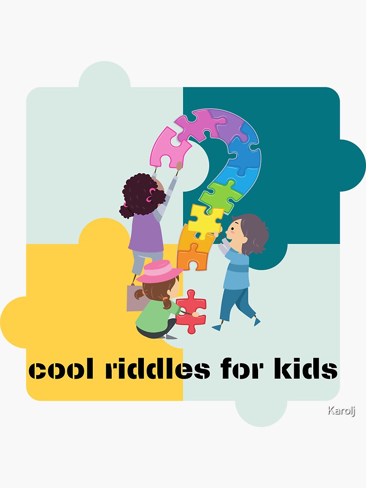 "cool riddles for kids" Sticker for Sale by Karolj | Redbubble