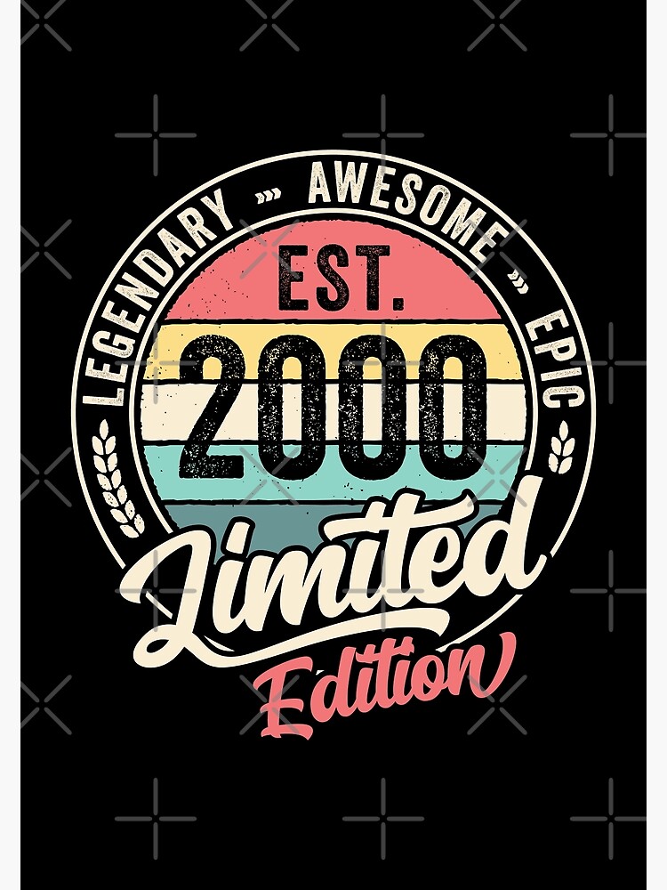 Lámina fotográfica «Vintage 22 años Est 2000 Edición limitada 22 ...