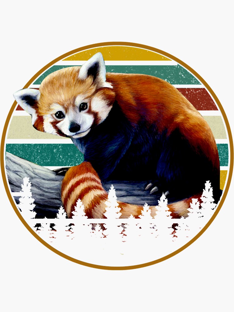 "Vintage Red Panda Retro Red Pandas Lover Men Women Essential T-Shirt ...