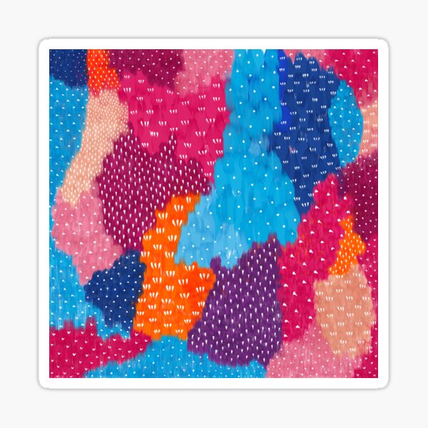 "Patchwork from the East" Sticker for Sale by patternsforsoul | Redbubble