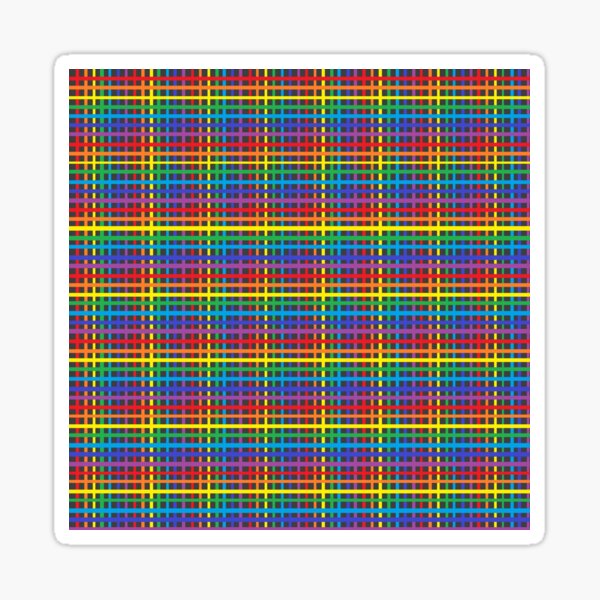 "Pinstripe Rainbow Weave " Sticker for Sale by lornakay | Redbubble