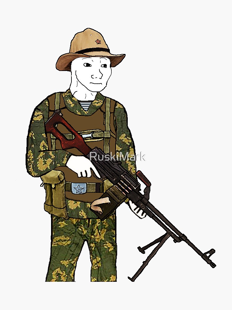 "Soviet Afghan Recon Wojak" Sticker for Sale by RuskiMark | Redbubble