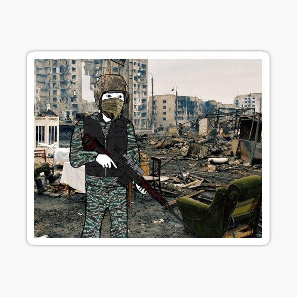 "First Chechen War MVD Sniper Full Image" Sticker for Sale by RuskiMark ...