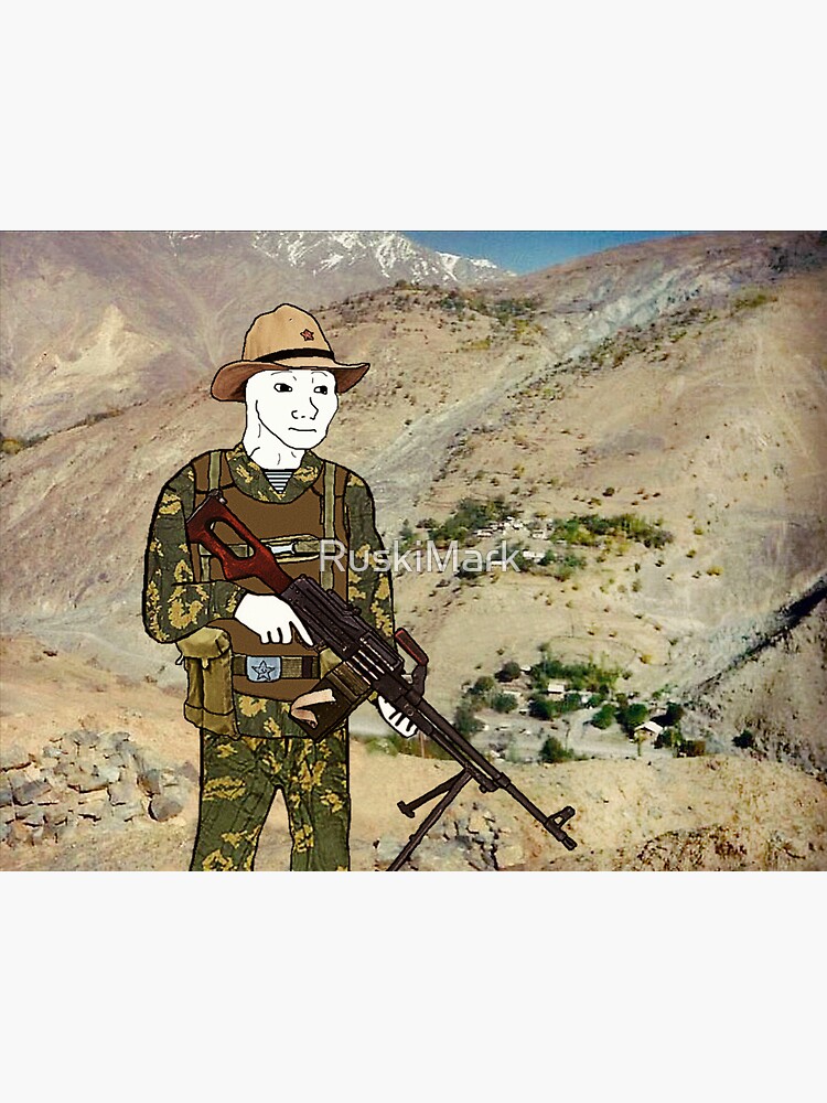 "Soviet Afghan Recon Wojak Full Image" Sticker for Sale by RuskiMark ...