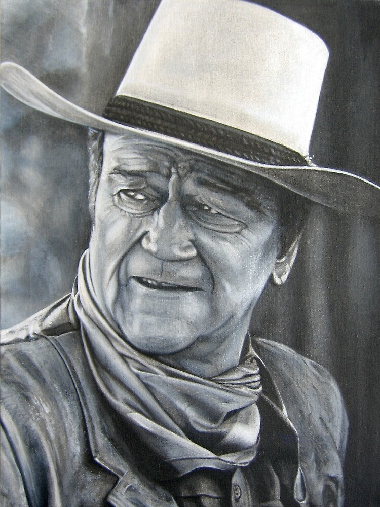 "John Wayne (oil painting)" by Larry McFarland | Redbubble