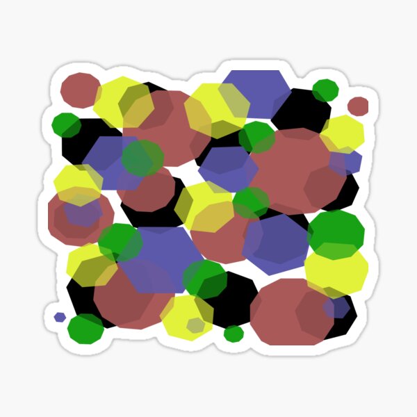 "Colourful Polygons pattern - pentagon, hexagon, heptagon, octagon ...