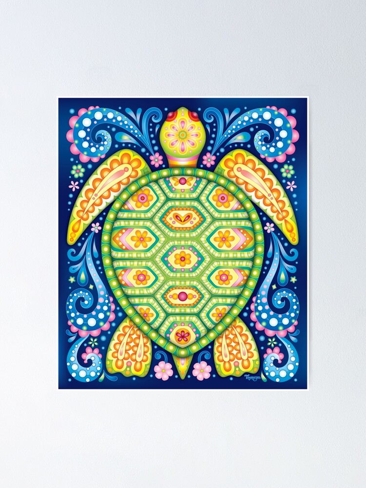 Sea Turtle Art By Thaneeya Mcardle Poster For Sale By Thaneeya Redbubble