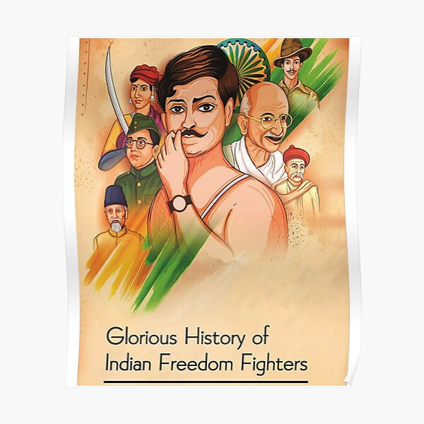 "indian freedom fighter" Poster for Sale by Skpfashion | Redbubble