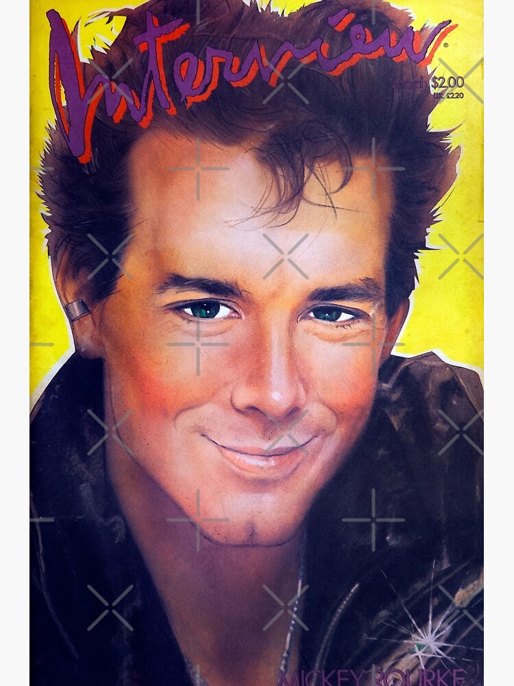 "Mickey Rourke - Interview Magazine Retro Art Print" Poster by ...