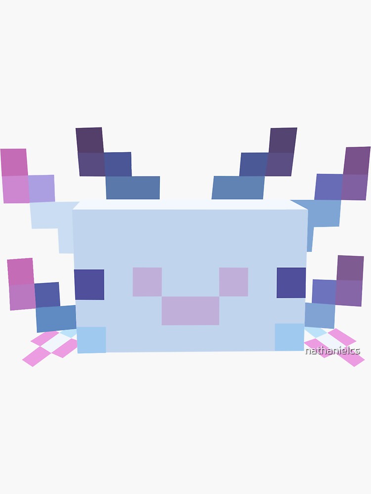 "Smiling Axolotl Minecraft" Sticker for Sale by nathanielcs | Redbubble