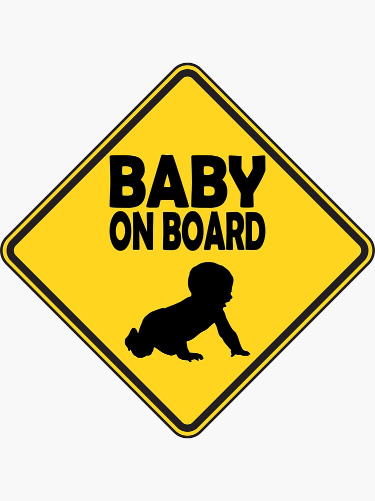 "Baby On Board Essential Sticker" Sticker for Sale by SW33TSP0T | Redbubble