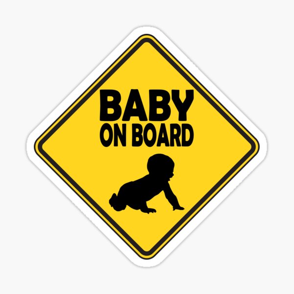 "Baby On Board Essential Sticker" Sticker for Sale by SW33TSP0T | Redbubble
