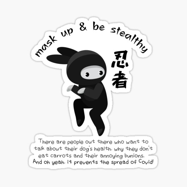 "Stealthy Ninja Mask" Sticker for Sale by BeaserHive | Redbubble