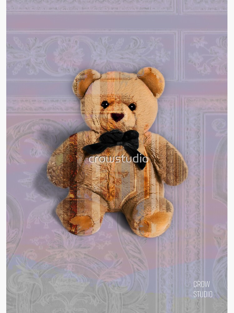 "Teddy Bear Digital Art" Sticker for Sale by crowstudio | Redbubble