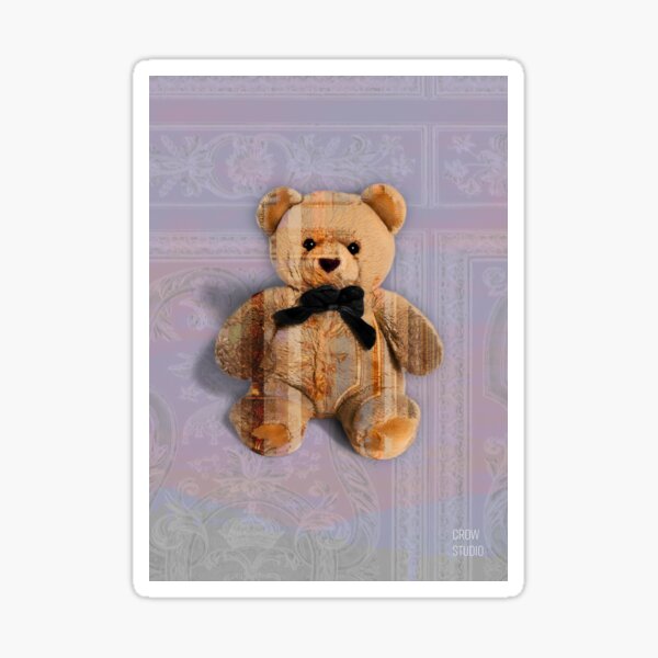 "Teddy Bear Digital Art" Sticker for Sale by crowstudio | Redbubble
