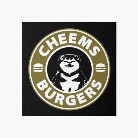 "Cheems Burgers Logo" Art Board Print by Rzera- | Redbubble