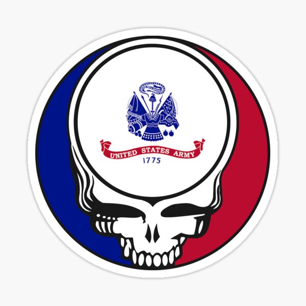 "Army stealie" Sticker by RedbeardRanger | Redbubble