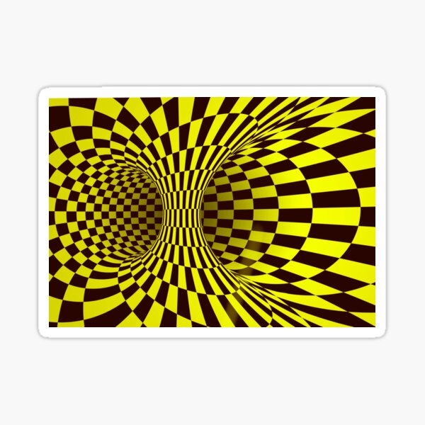 "Yellow Trippy optical illusion " Sticker for Sale by Dilboswagginz92 ...
