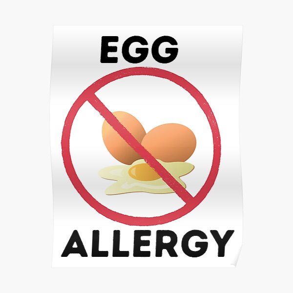 "No Egg! Allergy Awareness Design " Poster for Sale by JosTees96 ...