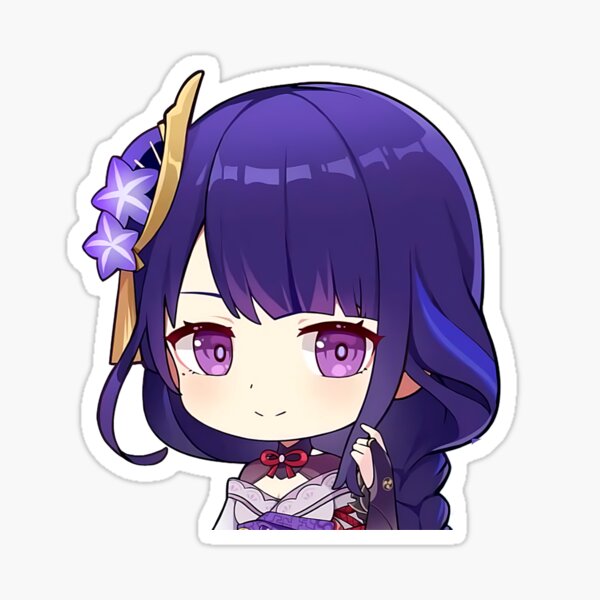 "Chibi Raiden Shogun BAAL - Genshin Impact New Character" Sticker for ...