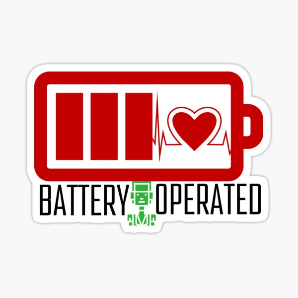 "Battery Operated Pacemaker" Sticker for Sale by Art-trend | Redbubble
