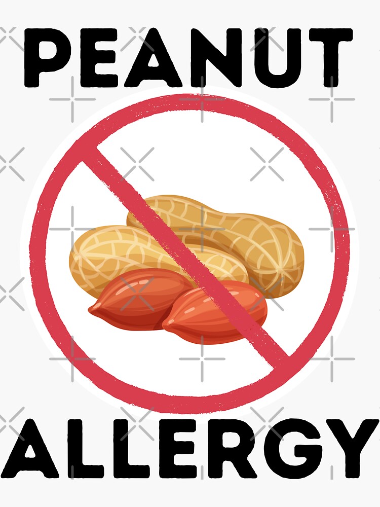 " No Peanuts ! Allergy Awareness Design " Sticker for Sale by JosTees96 ...