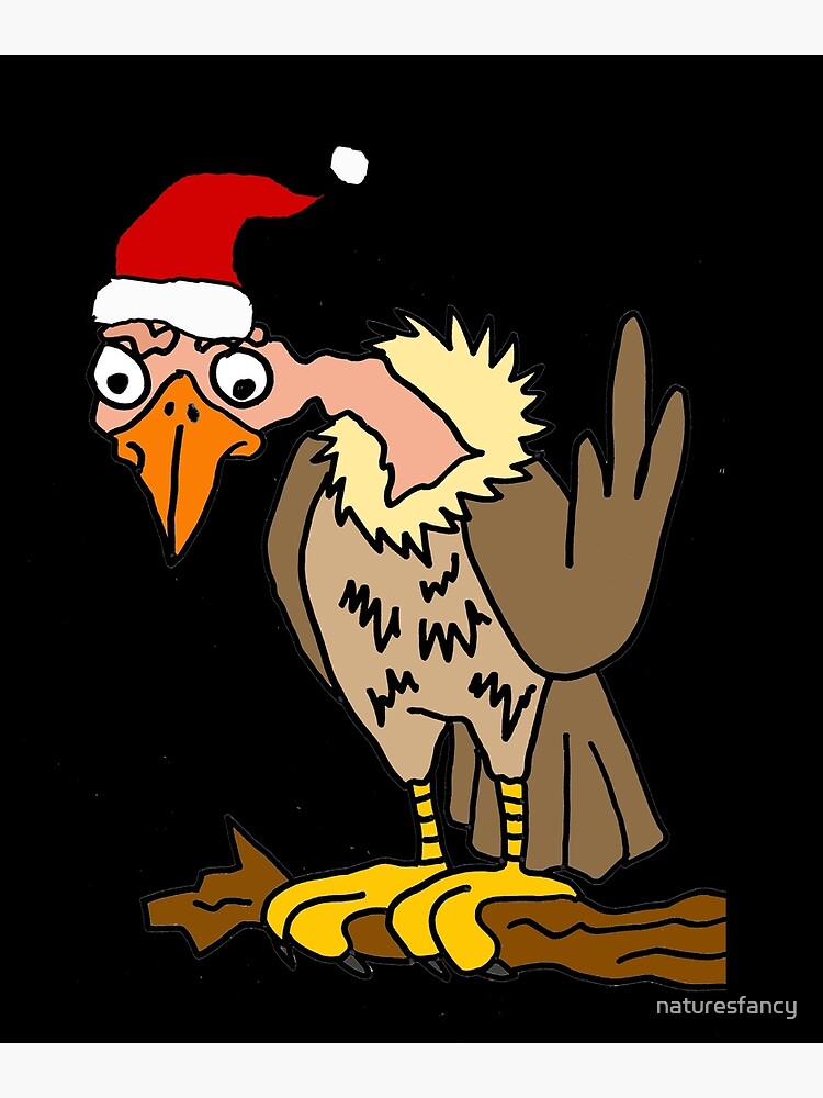 "Funny Old Buzzard Christmas Cartoon" Poster for Sale by naturesfancy ...