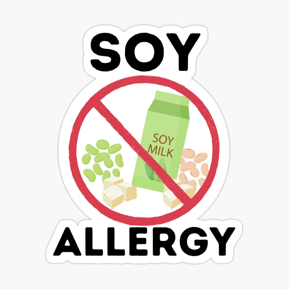 Soy Allergy Soy Allergy Waterproof Stickers | Name Bubbles