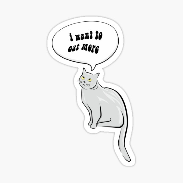 "SAD CAT" Sticker for Sale by workdivision | Redbubble