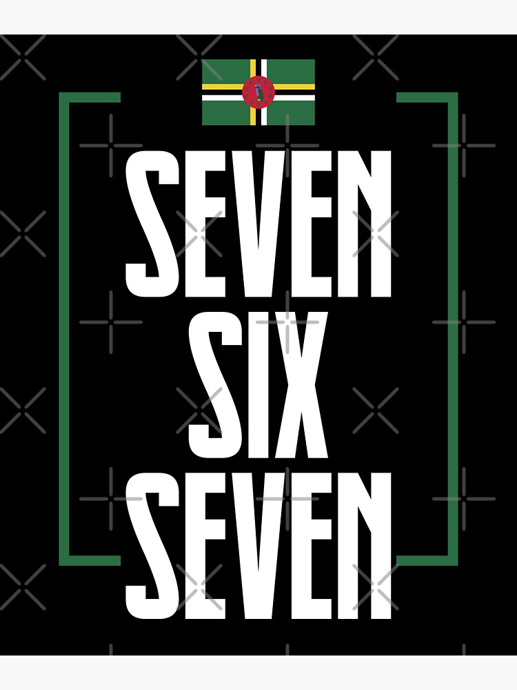 "Dominica Area Code Seven Six Seven 767 Dominican Flag" Sticker by ...