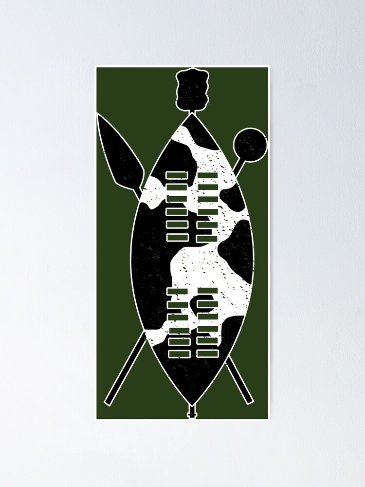"Zulu Shield Cow Hide Spear Knobkerrie South Africa" Poster for Sale by ...