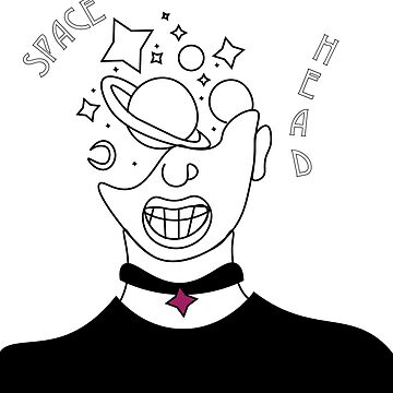 "Spacehead" Sticker for Sale by Koi-Crafted | Redbubble