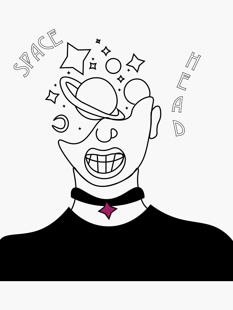 "Spacehead" Sticker for Sale by Koi-Crafted | Redbubble