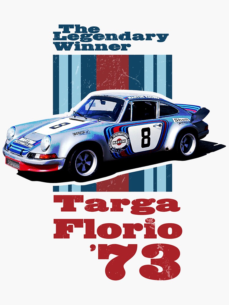 "TARGA FLORIO '73" Sticker by timernani | Redbubble