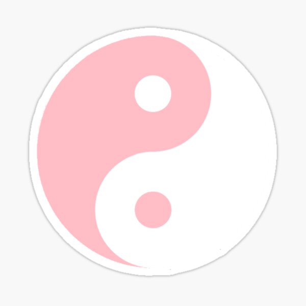 "Pink Yin and Yang symbol" Sticker for Sale by bunnyrocks | Redbubble