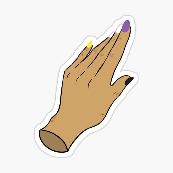 "Non-binary hand ver.6" Sticker by nighttimenap | Redbubble