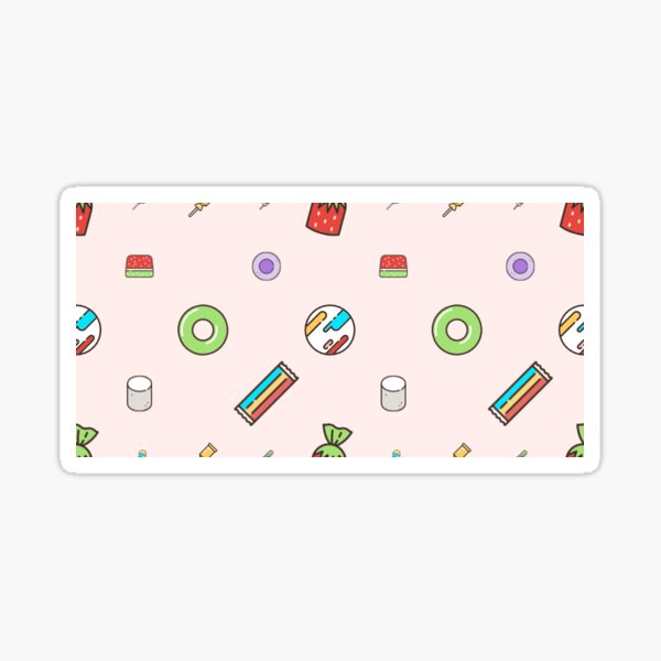 "Candy Pattern Cream Color" Sticker by ImYuda-Desings | Redbubble