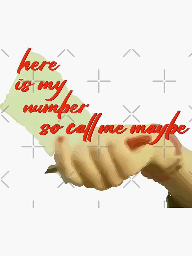 "Here is my number | Design with lettering" Sticker for Sale by ...
